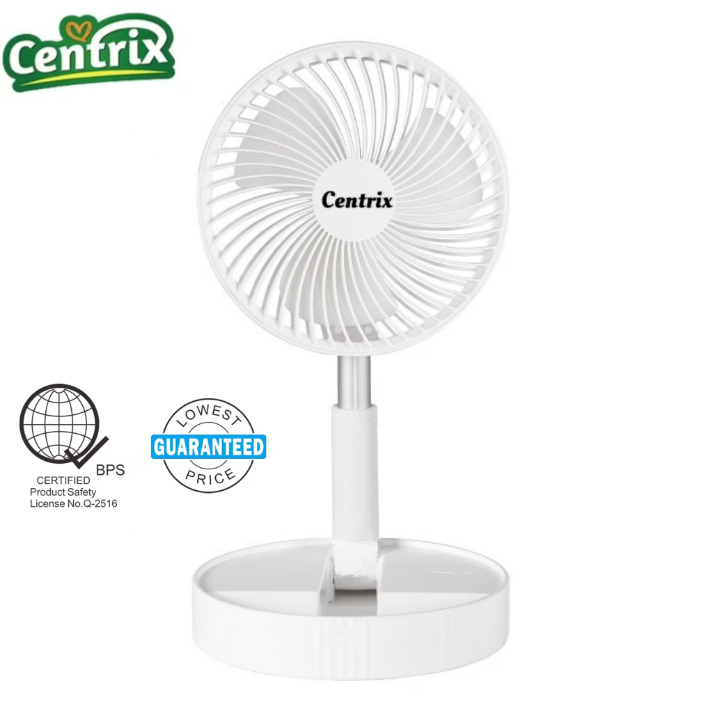 CentrixStand Fan Desk Electric Fan Rechargeable Strong Wind Desk ...