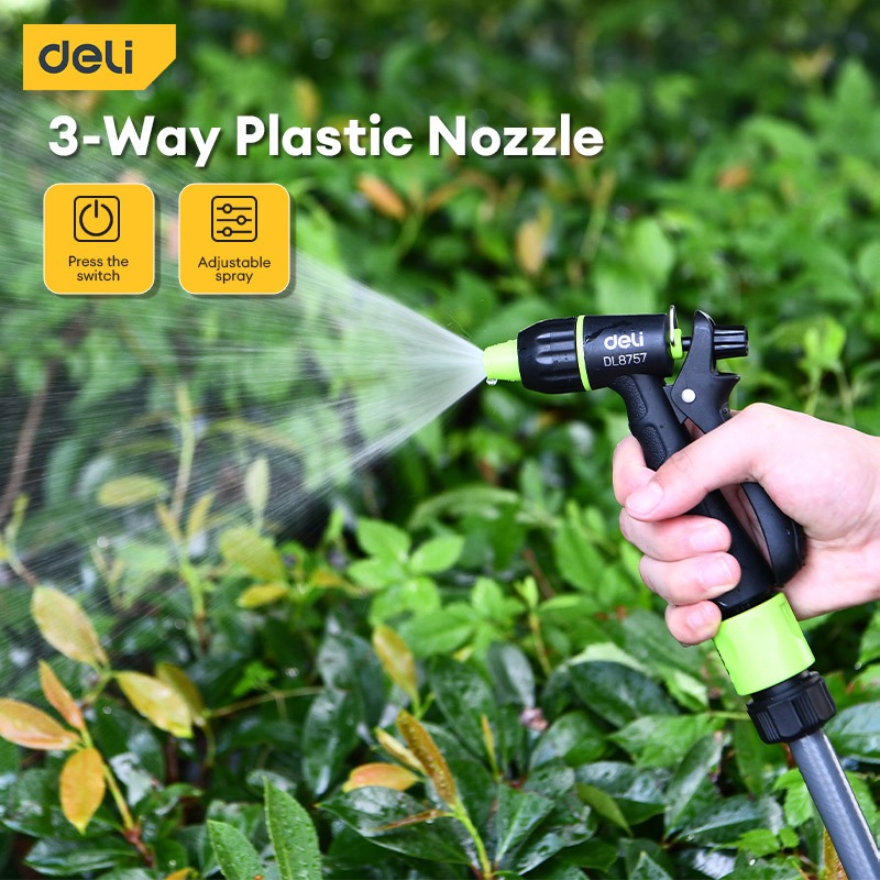 Deli Tool EDL8757 Garden Spray Gun Light Handle 3 Water Shapes | Shopee ...