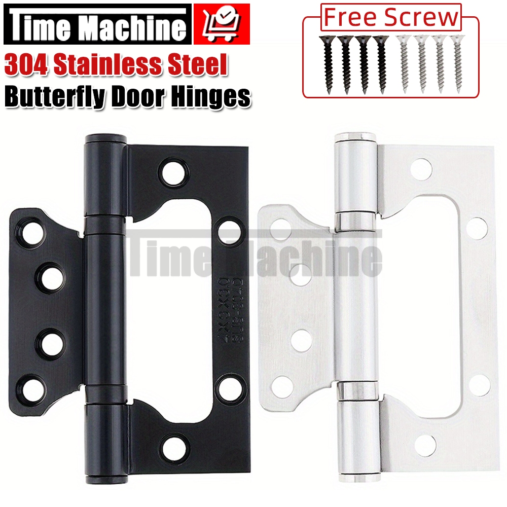 2PCS Door Hinges Stainless 4X3 / 4x3x2 / 4x3x2.5 Easy Install Butterfly ...