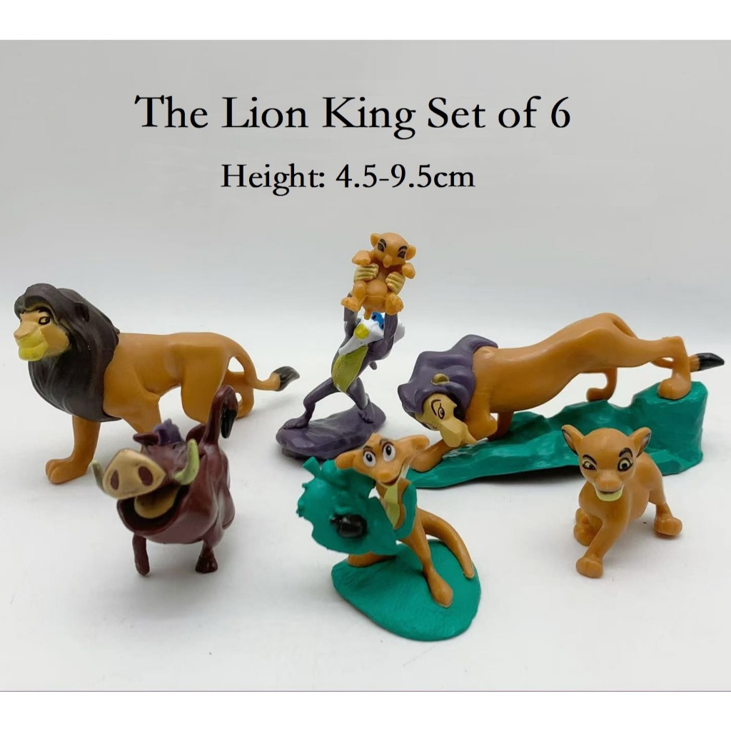 The Lion King Set of 6 Scar Simba Disney Collectible Figure Set ...