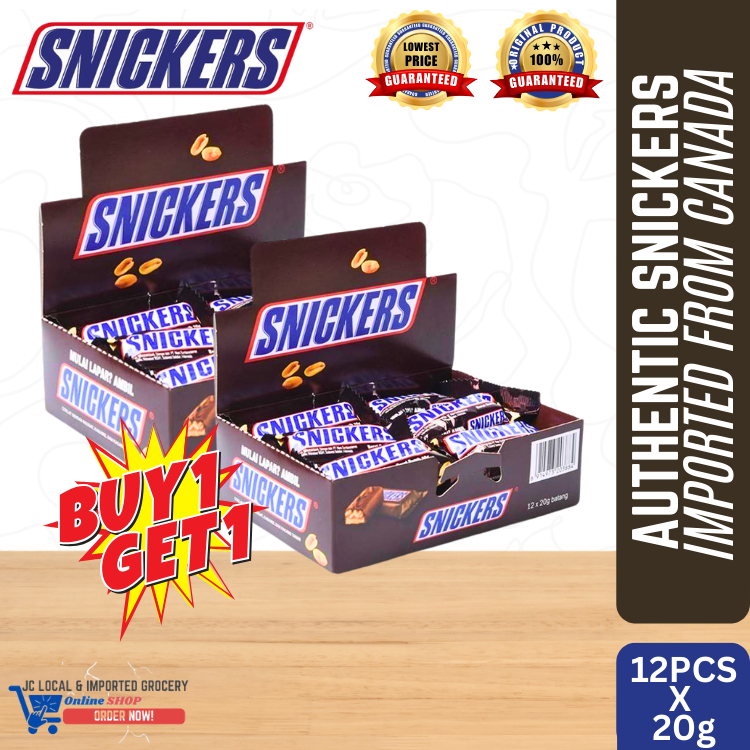 BUY 1 TAKE 1 SNICKERS Chocolate Bars (12 pcs x 20g) - Perfect Snack ...