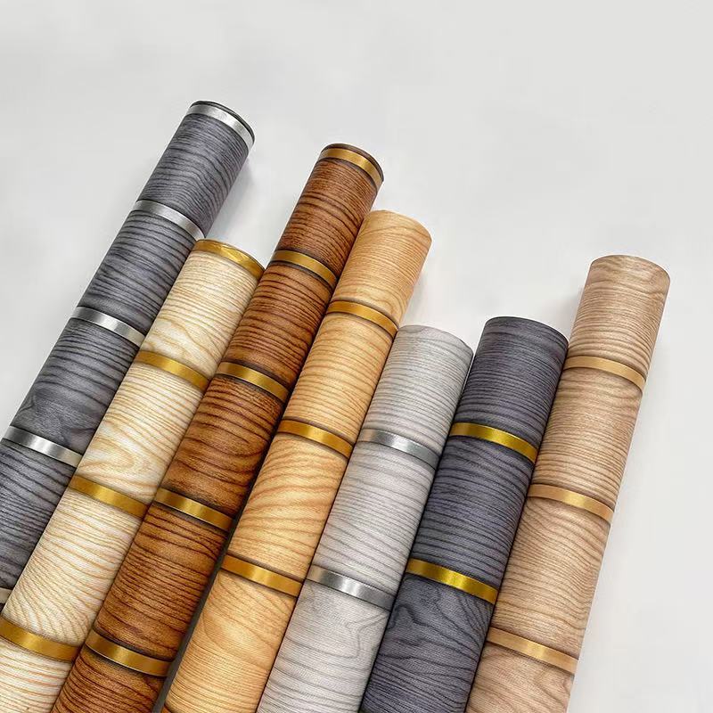 BHW Wallpaper Wood Grain PVC Waterproof Self-Adhesive Wall Paper ...