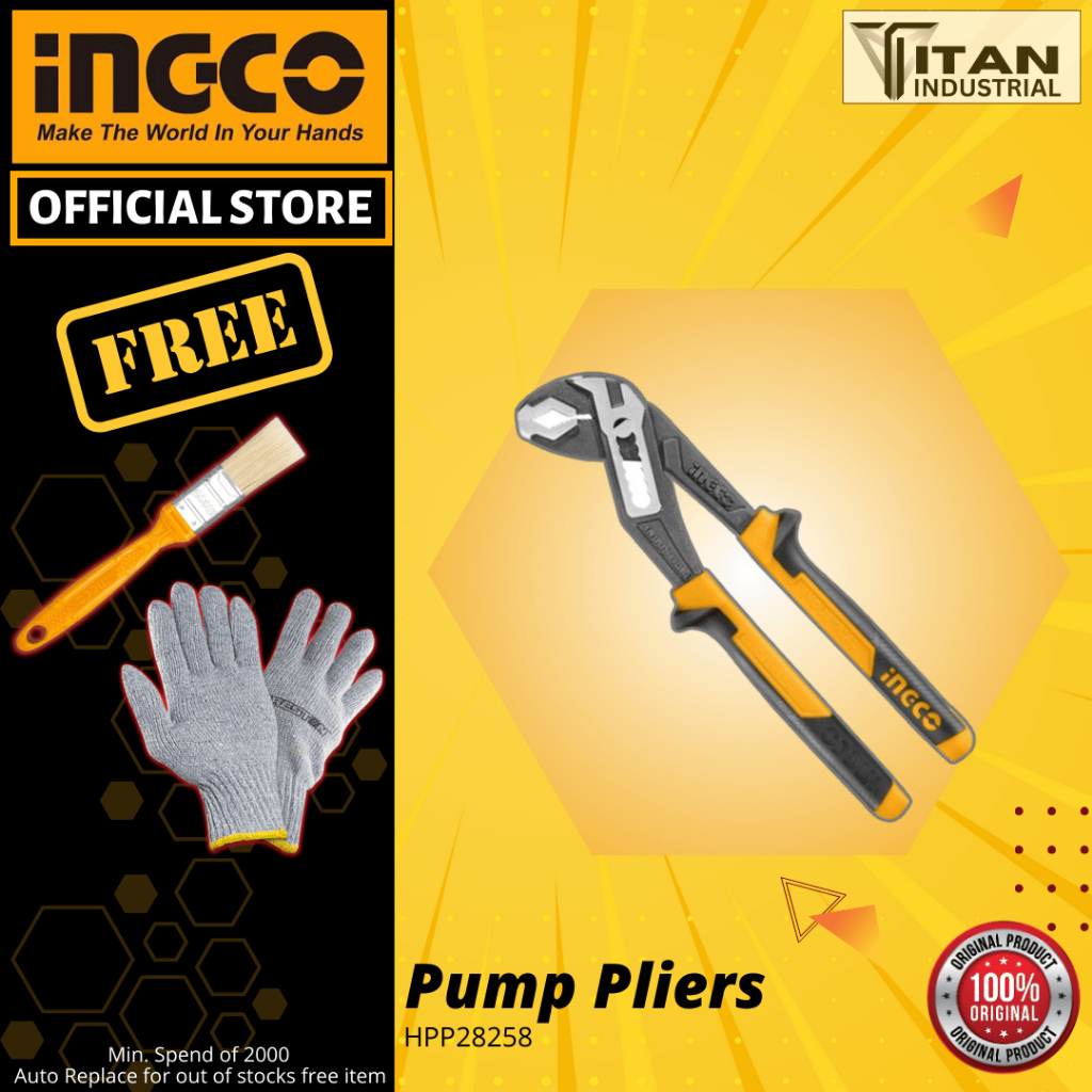 INGCO Pump Pliers 10" HPP28258 • Tm ss | Shopee Philippines