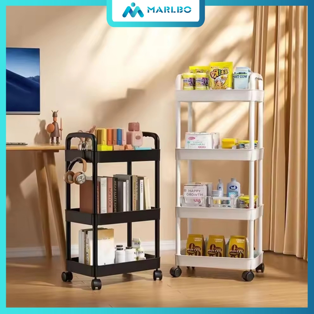 Removable Trolley Cart 3 Layers Bathroom Organizer Trolley Cart Kitchen ...