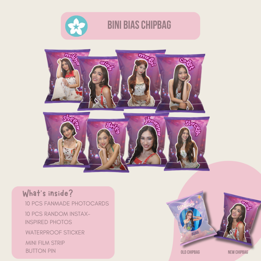 BINI BIAS FANMADE CHIPBAG INDIVIDUAL MEMBER | Shopee Philippines