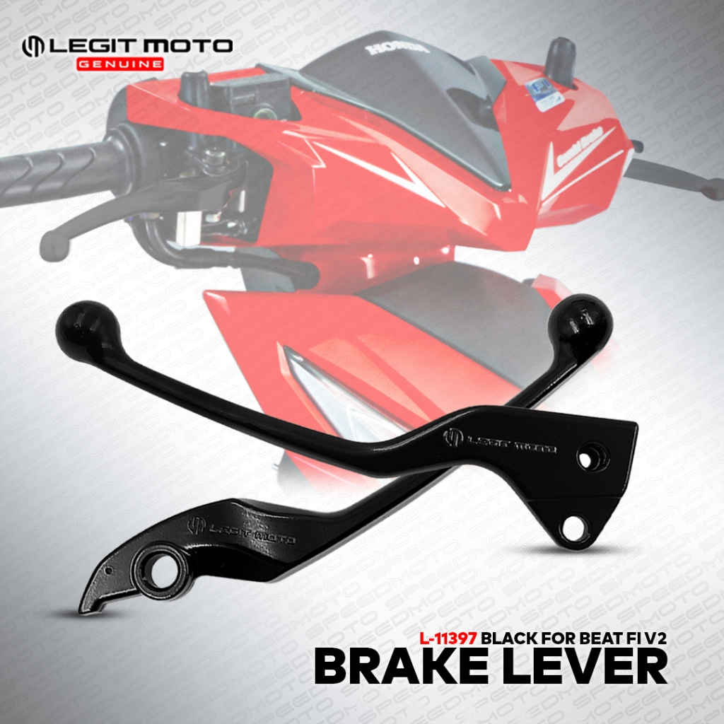 LEGITMOTO BEAT FI V2 ALLOY BRAKE LEVER SET CHROME L-11396 / BLACK L ...