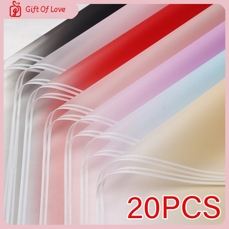 20PCS Gradient Flower Wrapper Bouquet Waterproof Handmade DIY Paper ...