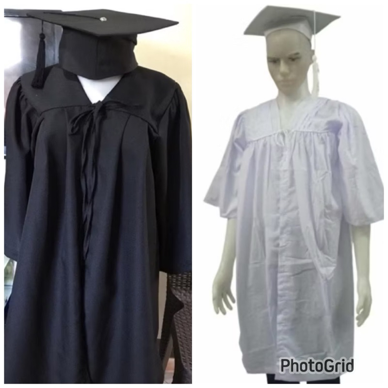 TOGA FOR GRADUATION BLACK&WHITE(kinder,elementary,high school) | Shopee ...