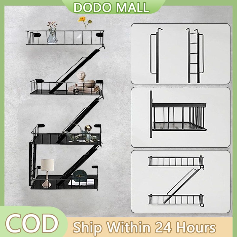 Shelf Wall Mounted Storage Racks Staircase Storage Racks Decorative ...