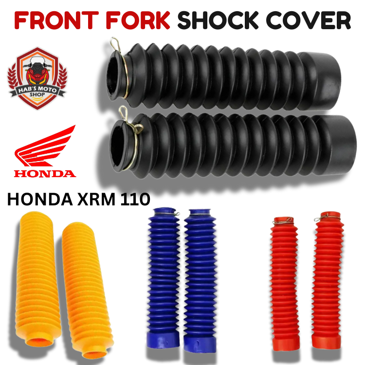 HONDA XRM 110 Front Fork Cover Gaiters Gator Boots Rubber Shock Cover ...