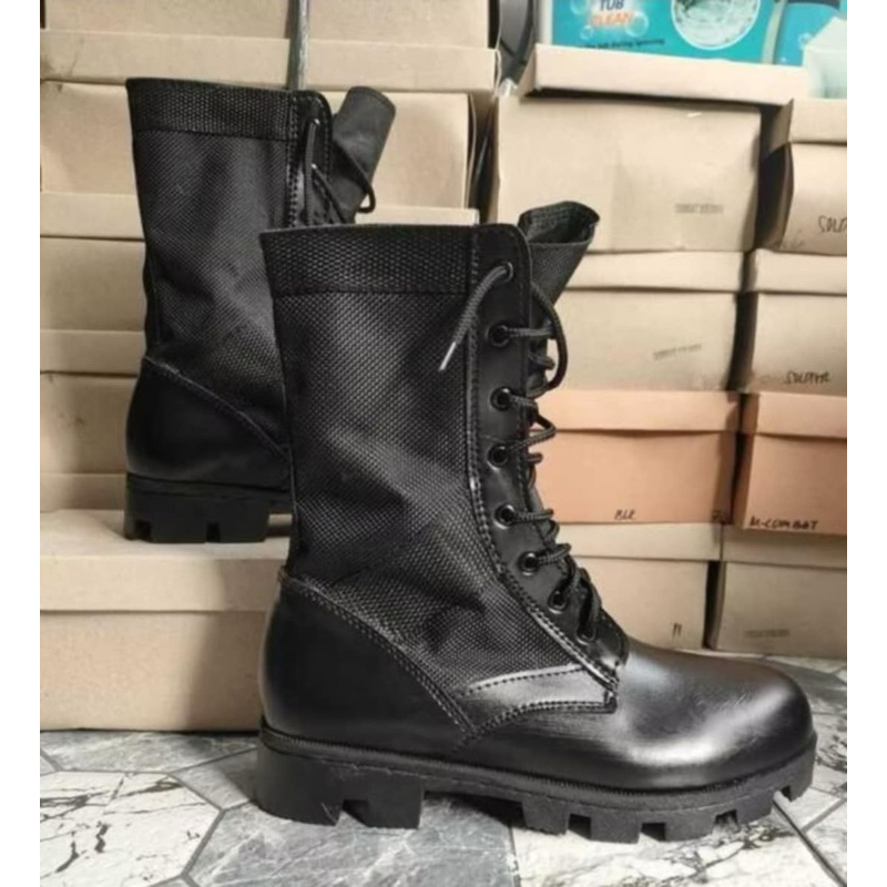 COMBAT SHOES FOR GUARD ROTC/CAT (BLACK) | Shopee Philippines