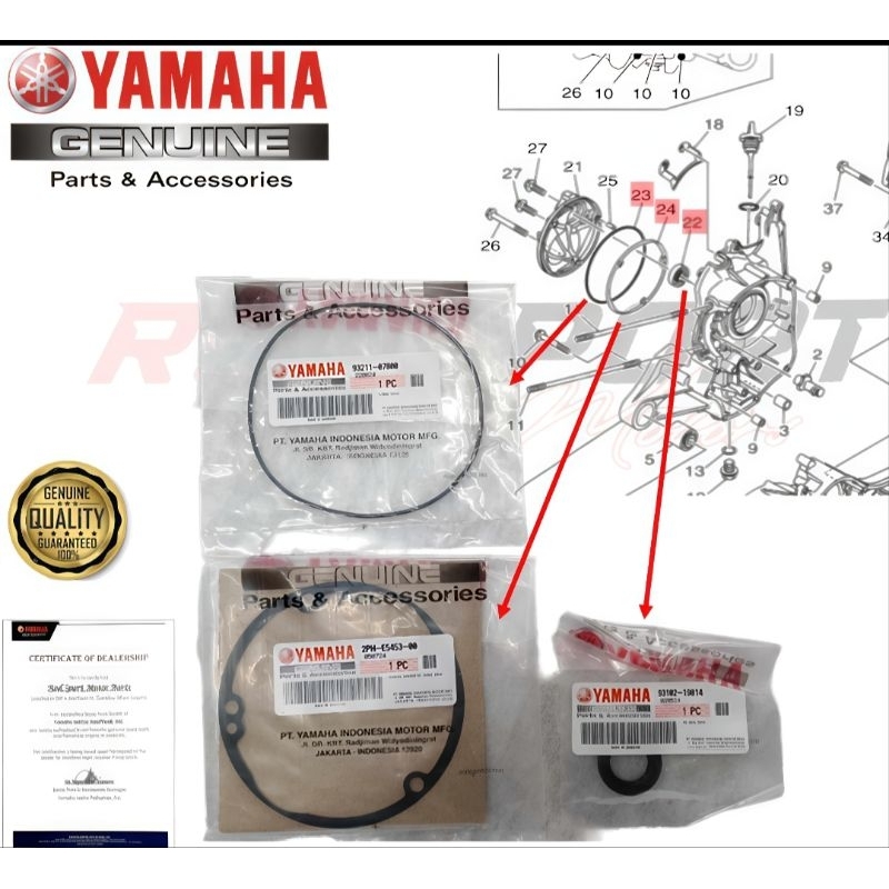 MAGNETO ORING / OIL SEAL / GASKET FOR MIO I 125 / MIO SOUL I 125 ...