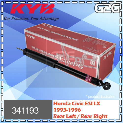 Shock Absorber Rear KAYABA 341193 Honda CIVIC Esi, LX 1993-1996 ...