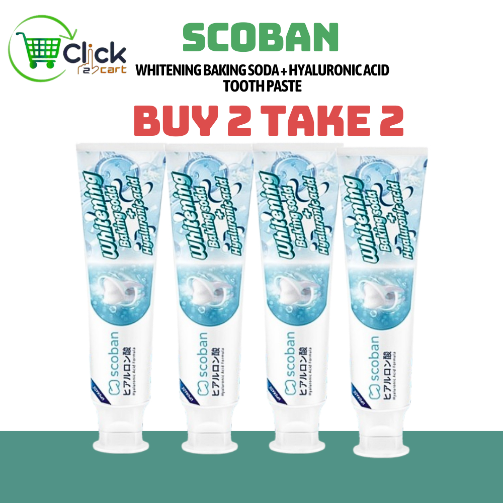 Scoban Whitening Baking Soda Toothpaste Strong Mint Flavor Long Lasting ...