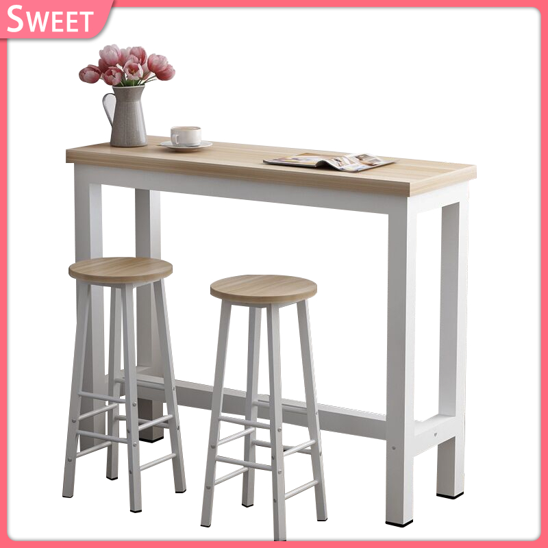 Set with chair Simple bar table 1table+2chair home kitchen balcony ...