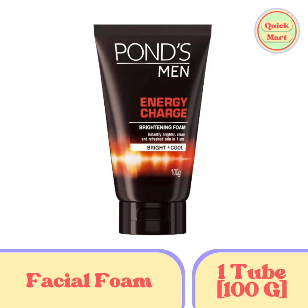Pond's Men Energy Charge Facial Foam 100g (1 Tube) | Shopee Philippines