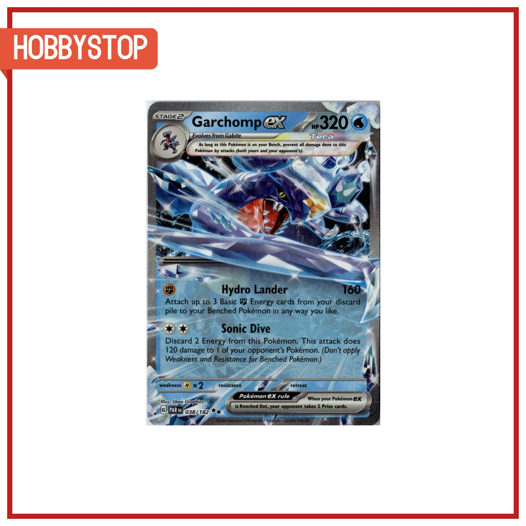 Garchomp ex - 038/182 - Ultra Rare Pokemon Scarlet & Violet: Paradox ...
