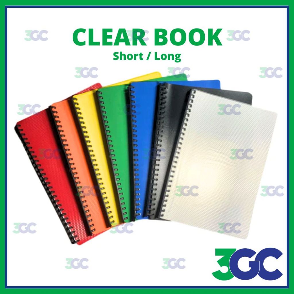 20-Pocket Clear Book - Thin or Thick Quality, Short/Long, Assorted ...