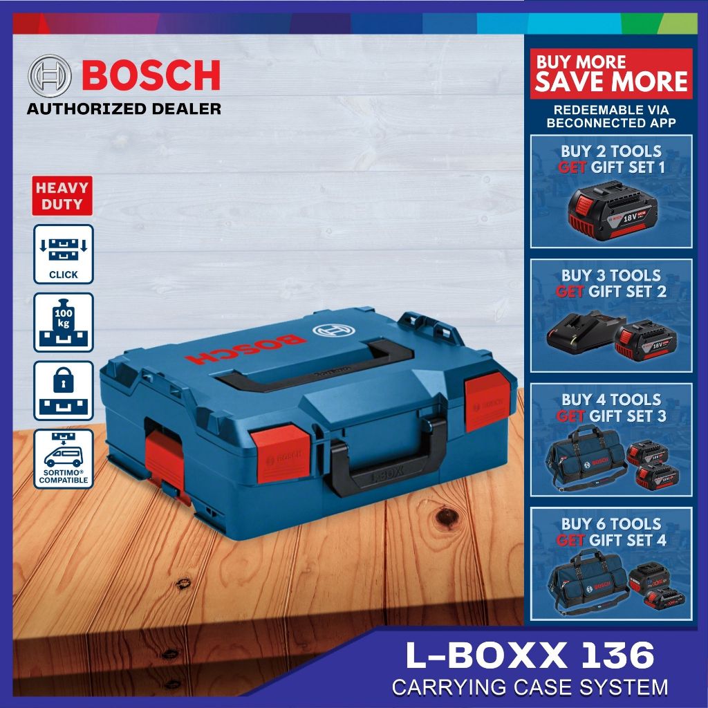 Bosch Carrying Case L-BOXX 136 442 x 357 x 151 mm 1600A012G0 Heavy Duty ...