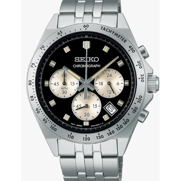 Seiko Selection S Series Quartz Chronograph NEO VINTAGE SBTR045 Men's Silver Directly free ...