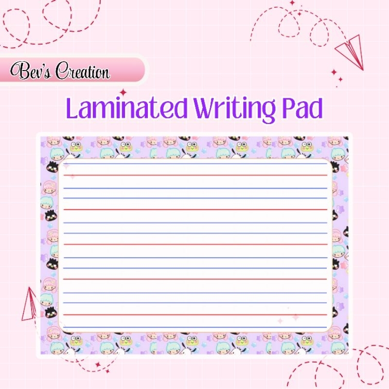 PERSONALIZED LAMINATED AND REUSABLE WRITING PAD A4 SIZE | Shopee ...