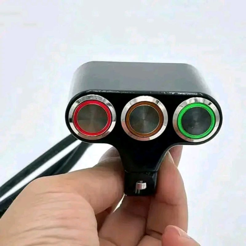 DUAL 3 WAY SWITCH ALLOY CLAMP TYPE WITH PASSING SWITCH | Shopee Philippines