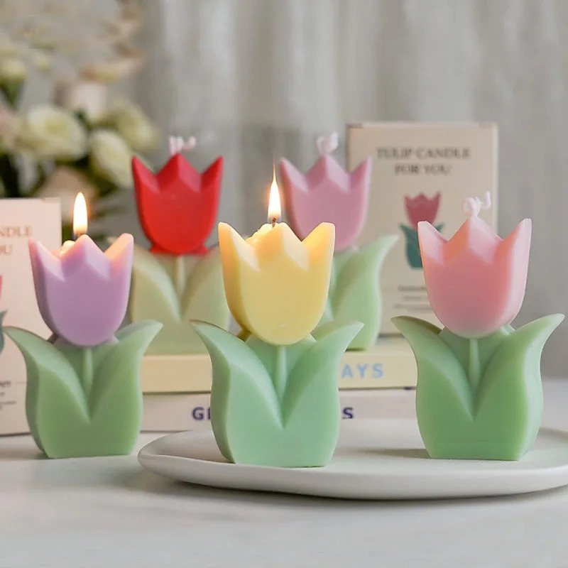 Handmade Tulip Scented Candle Soy Wax Aromatherapy | Shopee Philippines