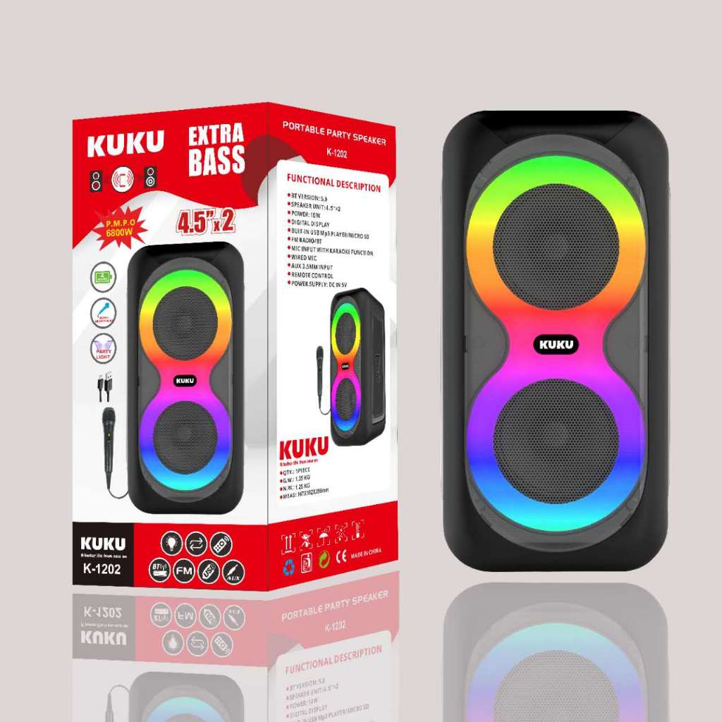 SK-1202 Extra Bass Bluetooth Speaker With Wired Microphone | Shopee ...