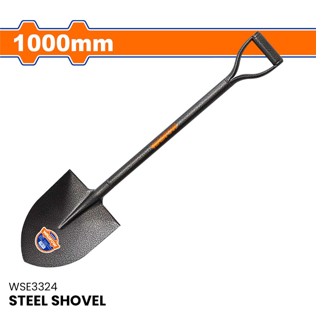 BUILDMATE Wadfow All Steel Round / Square Metal Shovel 1000mm With D ...