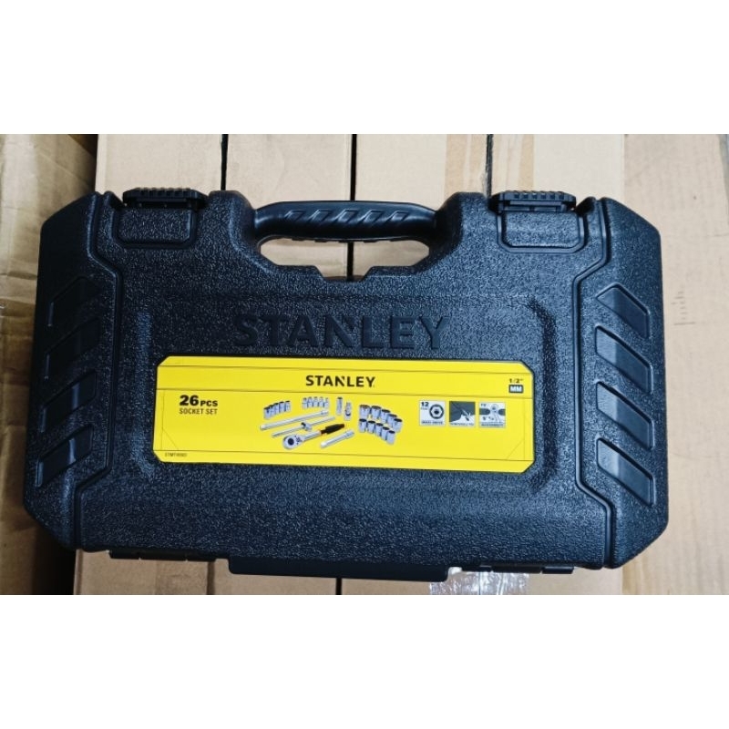 STANLEY METRIC SOCKET 26PCS/SET 45-503 ( 12PTS 1/2" DR. 8-32MM ...