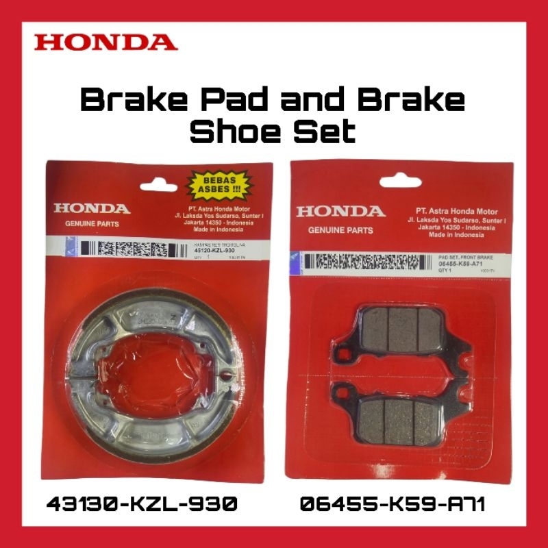 HONDA GENUINE BRAKE SHOE BRAKE PAD FOR CLICK 125 V2 V3/150 V2/160 CBS ...