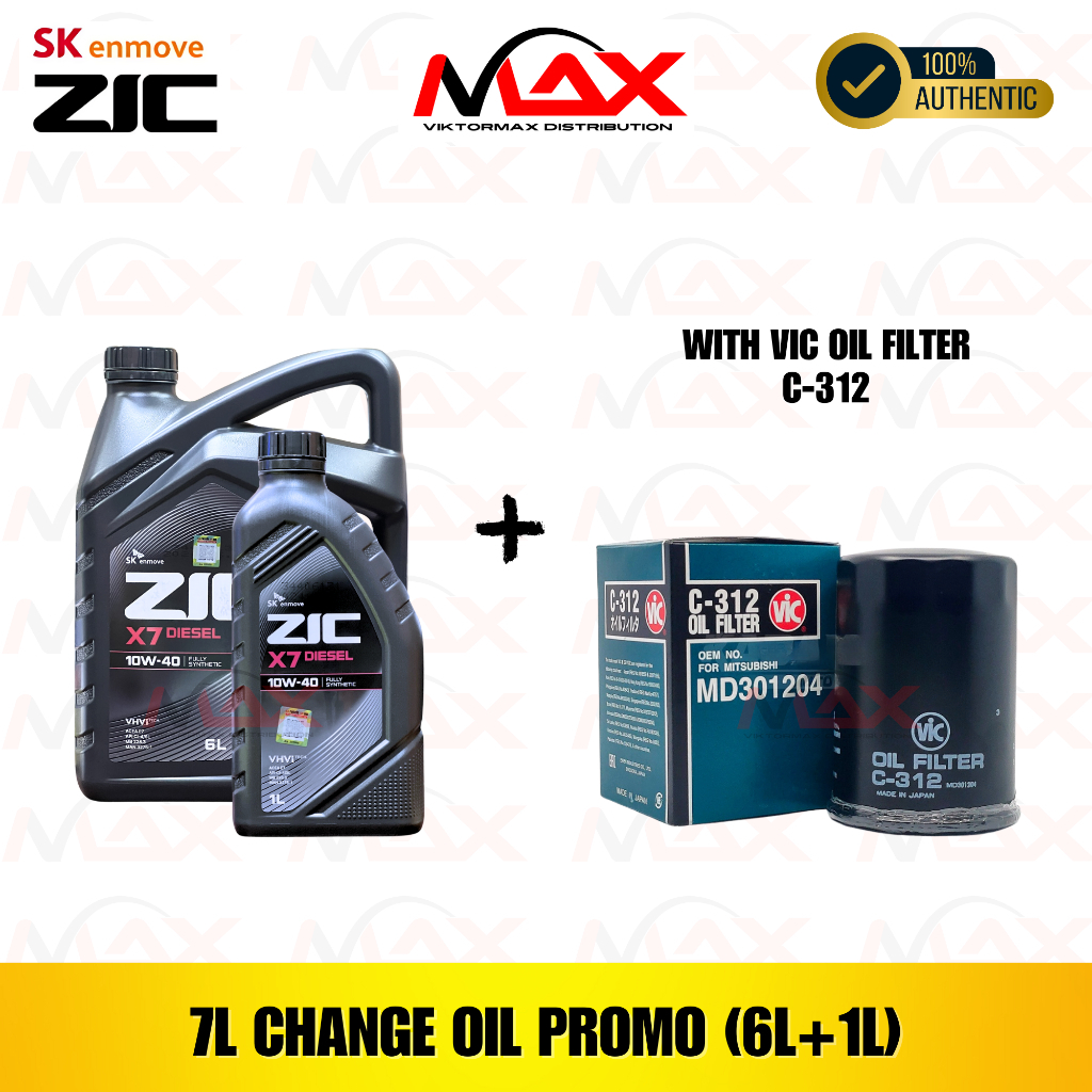 SK-ZIC 7 Liters X7 10W-40 DSL with C-312 Oil Fully Synthetic Diesel ...