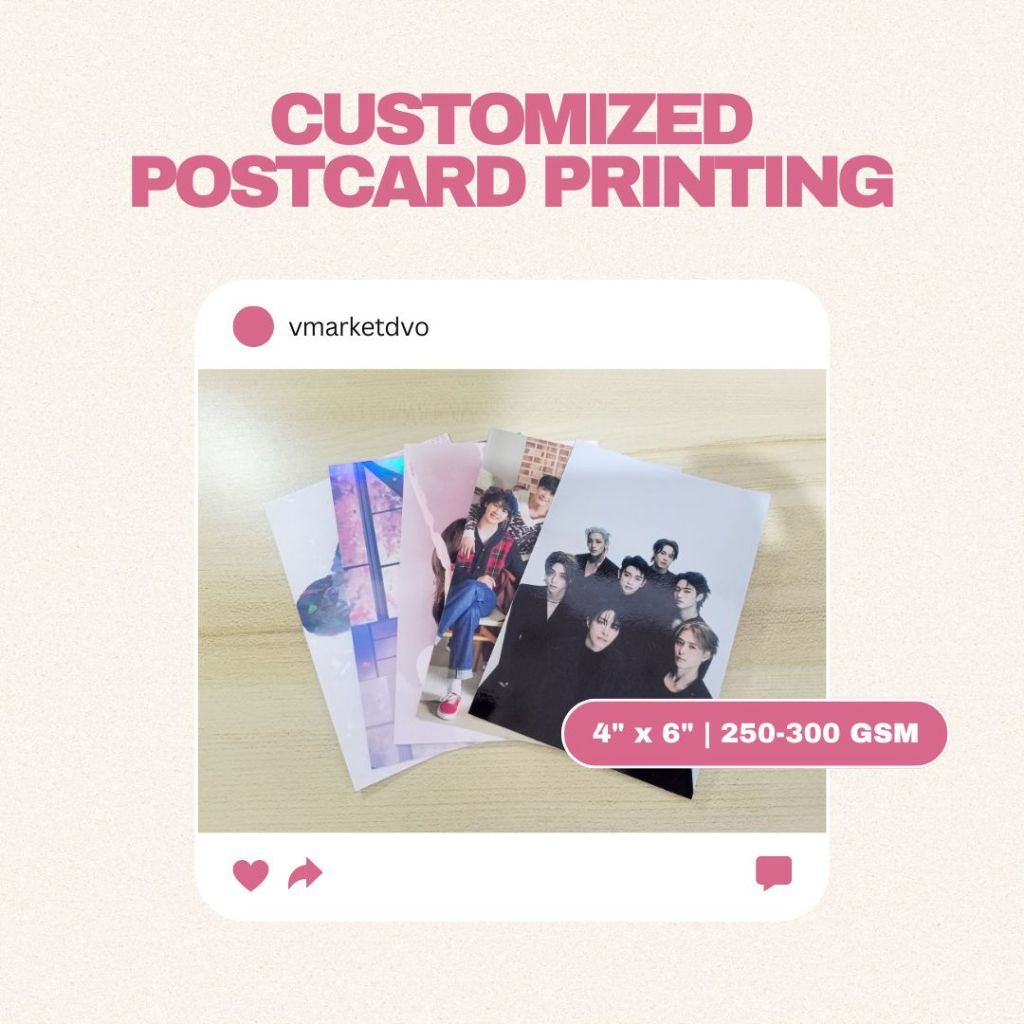 CUSTOMIZED POSTCARD PRINTING (SOLD PER PIECE) | Shopee Philippines