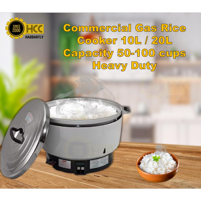 Commercial Gas Rice Cooker 10L 20L Capacity 60-120 cups Heavy Duty ...
