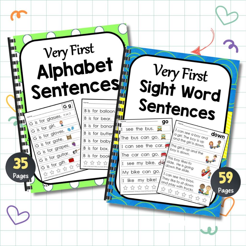 Very First Alphabet Sentences & Very First SightWord Sentences | Shopee ...