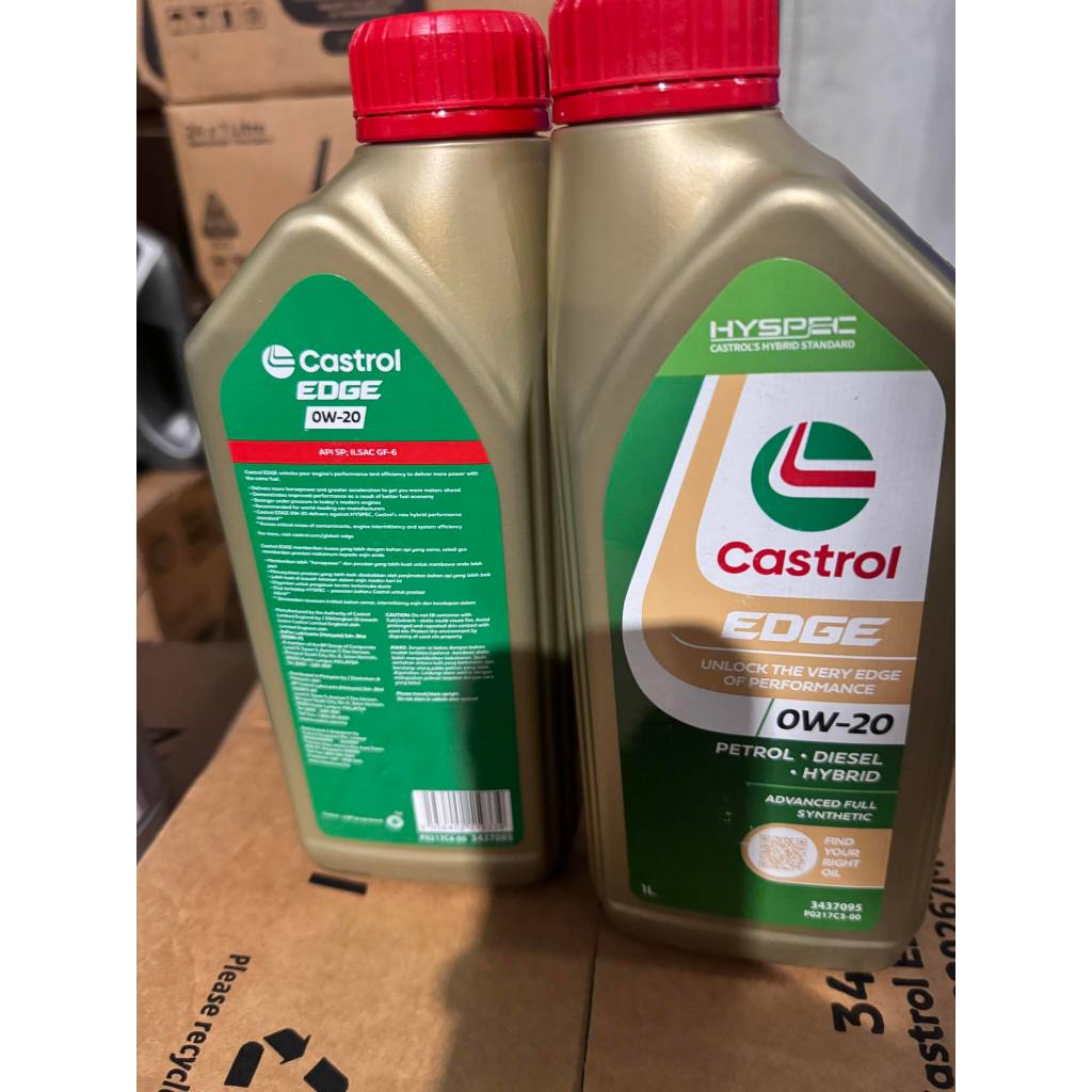 ENGINE OIL CASTROL EDGE 0W-20 PETROL.DIESEL.HYBRID. ADVANCE FULL SYN ...