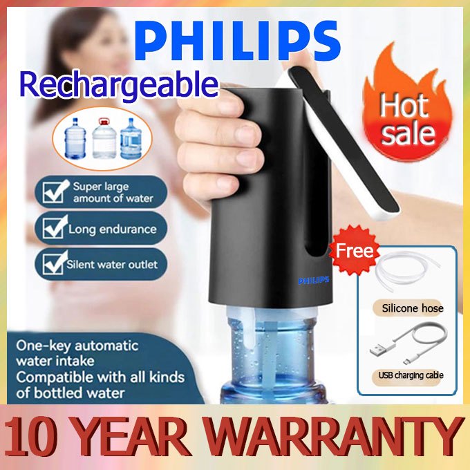 PHILIPS Automatic Water Pump Rechargeable USB Portable Water Bottle ...