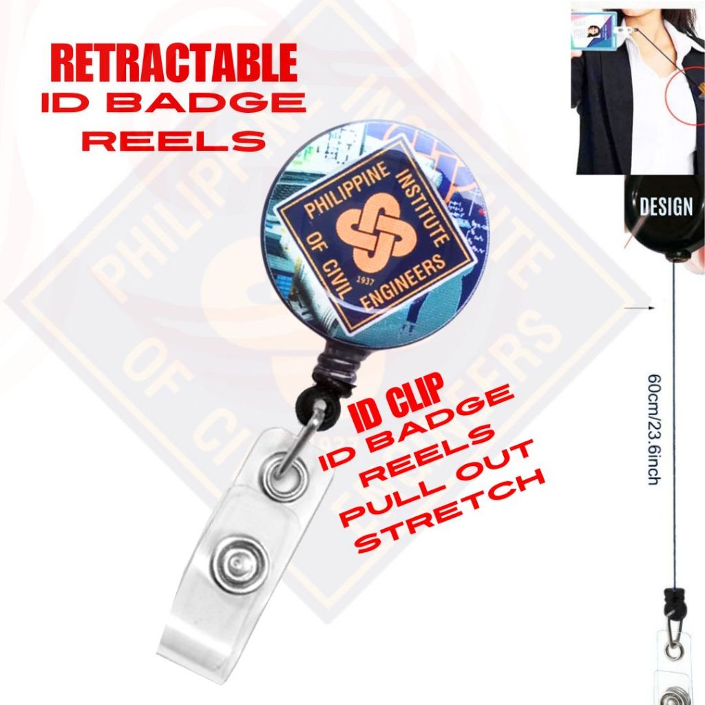 Civil Engineer PICE Id Badge reels Id Clip Name tag Id holder and ...