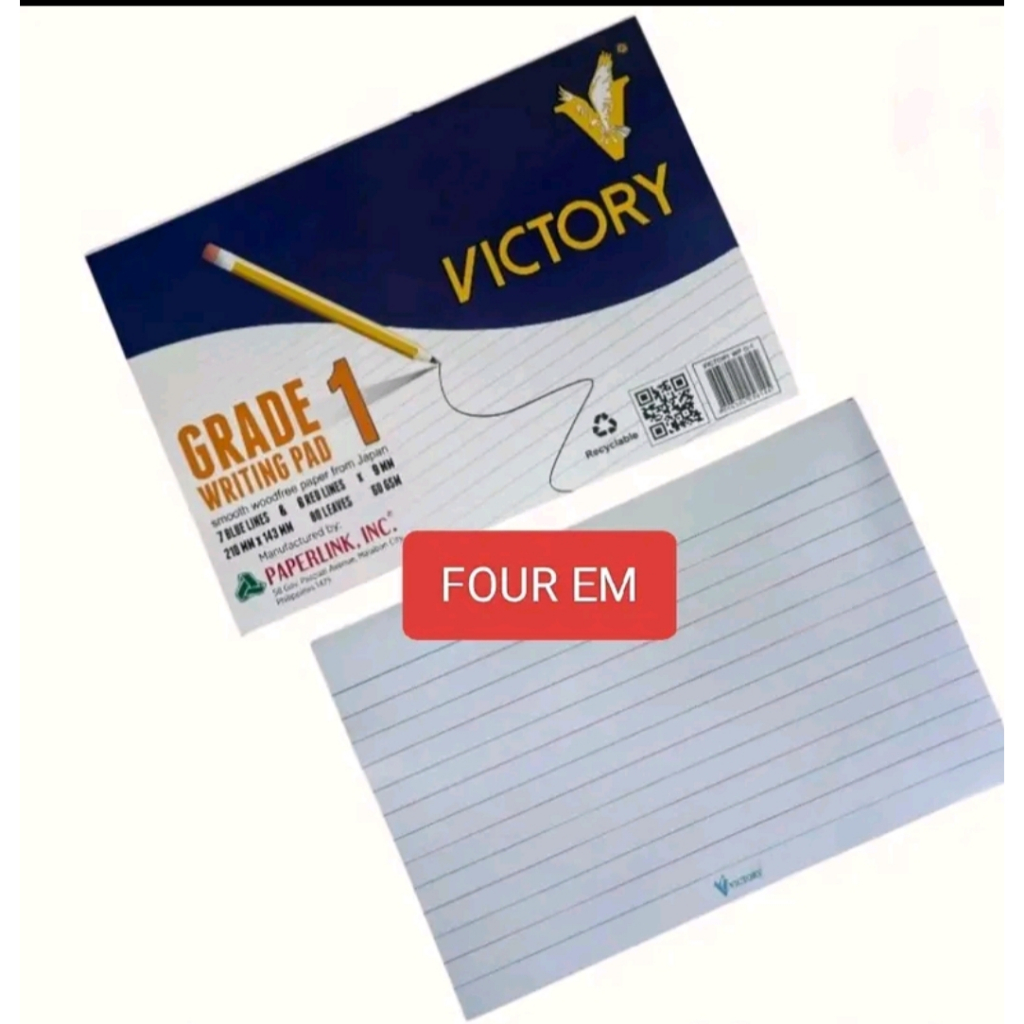 1 PAD Victory Grade 1 pad paper, 80 leaves | Shopee Philippines