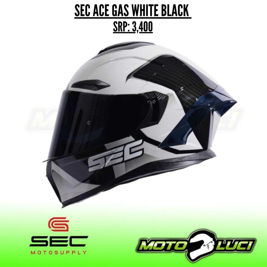 SEC ACE GAS FULL FACE DUAL VISOR | Shopee Philippines