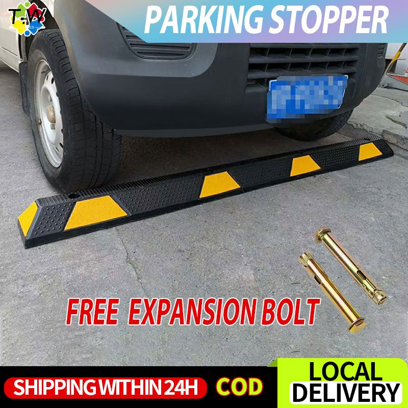 Parking Stopper Rubber Locator Blocker Car Parking Wheel Ground Blocker ...