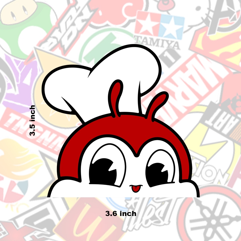 Jollibee Peeking, Vinyl Cut Out Sticker | Shopee Philippines