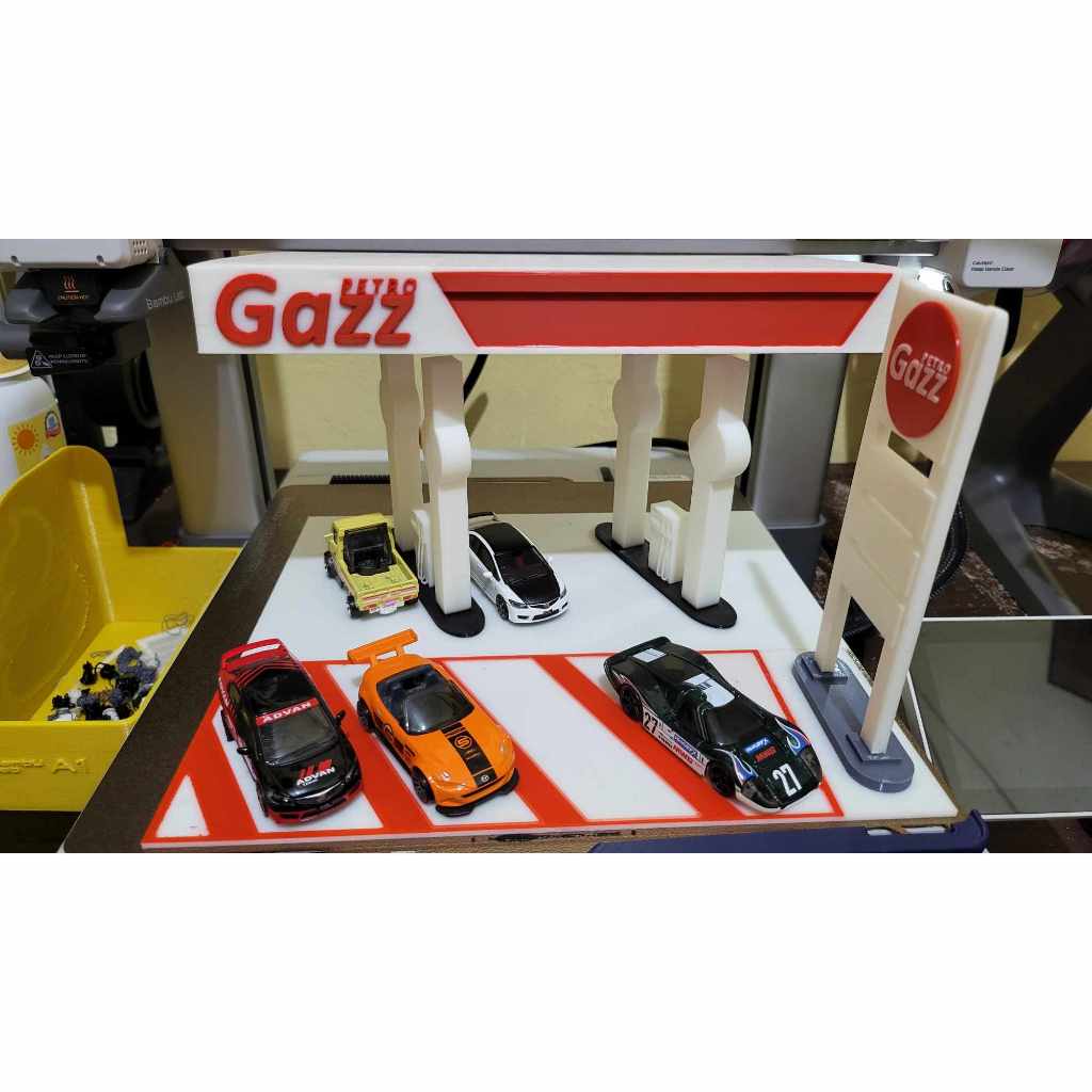 Petro Gazz Gas Station Diorama (3D printed) for HotWheels | Shopee ...