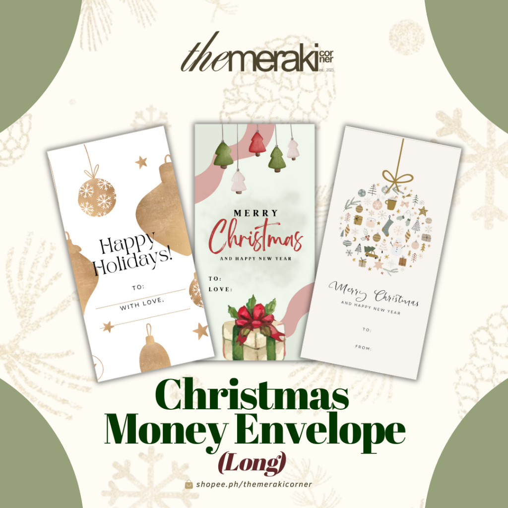 BIG/LONG - CHRISTMAS MONEY ENVELOPE / ANGPAO / AMPAO / PERSONALIZED ...