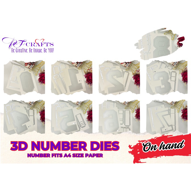 PF Crafts 3D Number Dies | Shopee Philippines