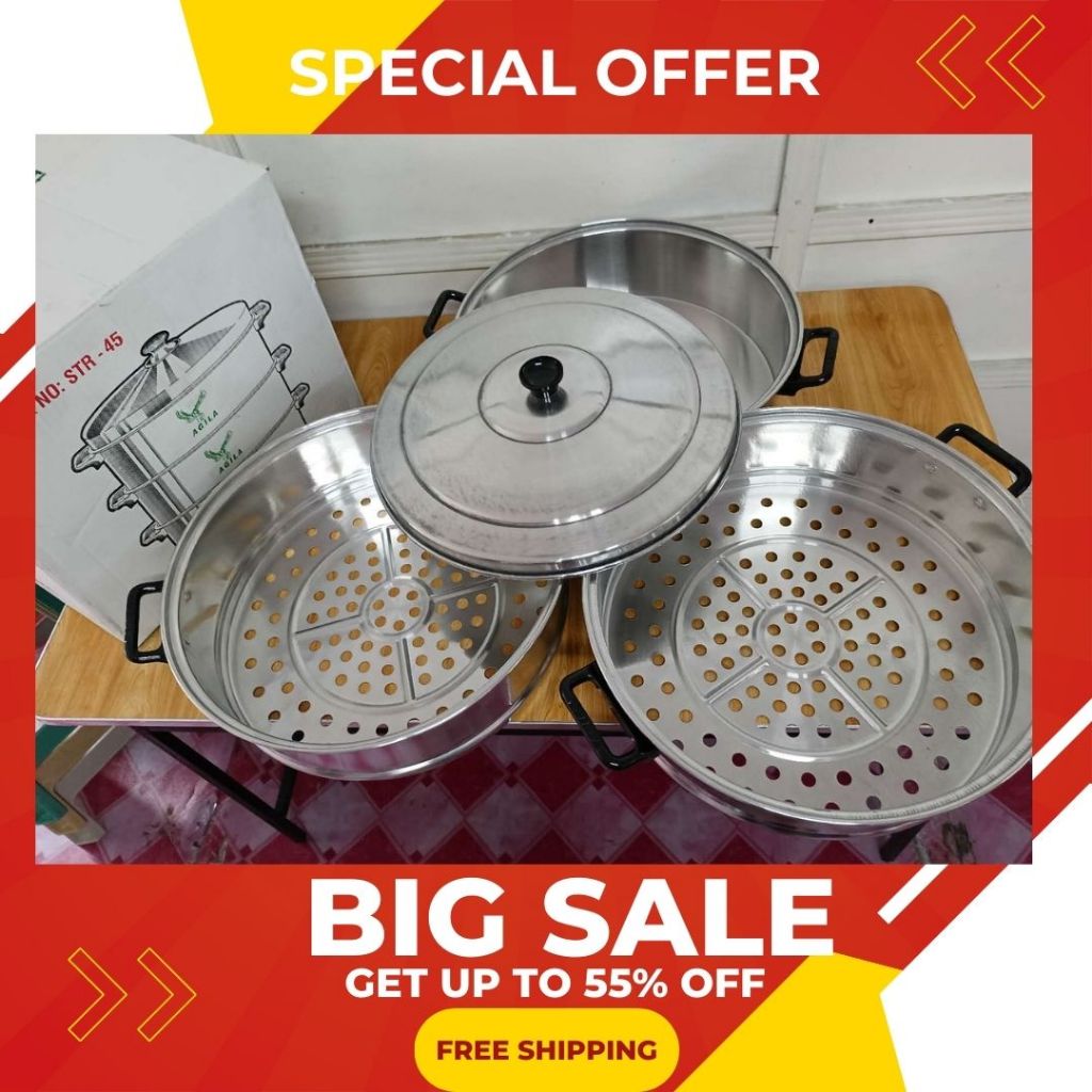 45CM AGILA STEAMER , FOOD STEAMER FOR LECHE FLAN , PUTO , KUTSINTA ...