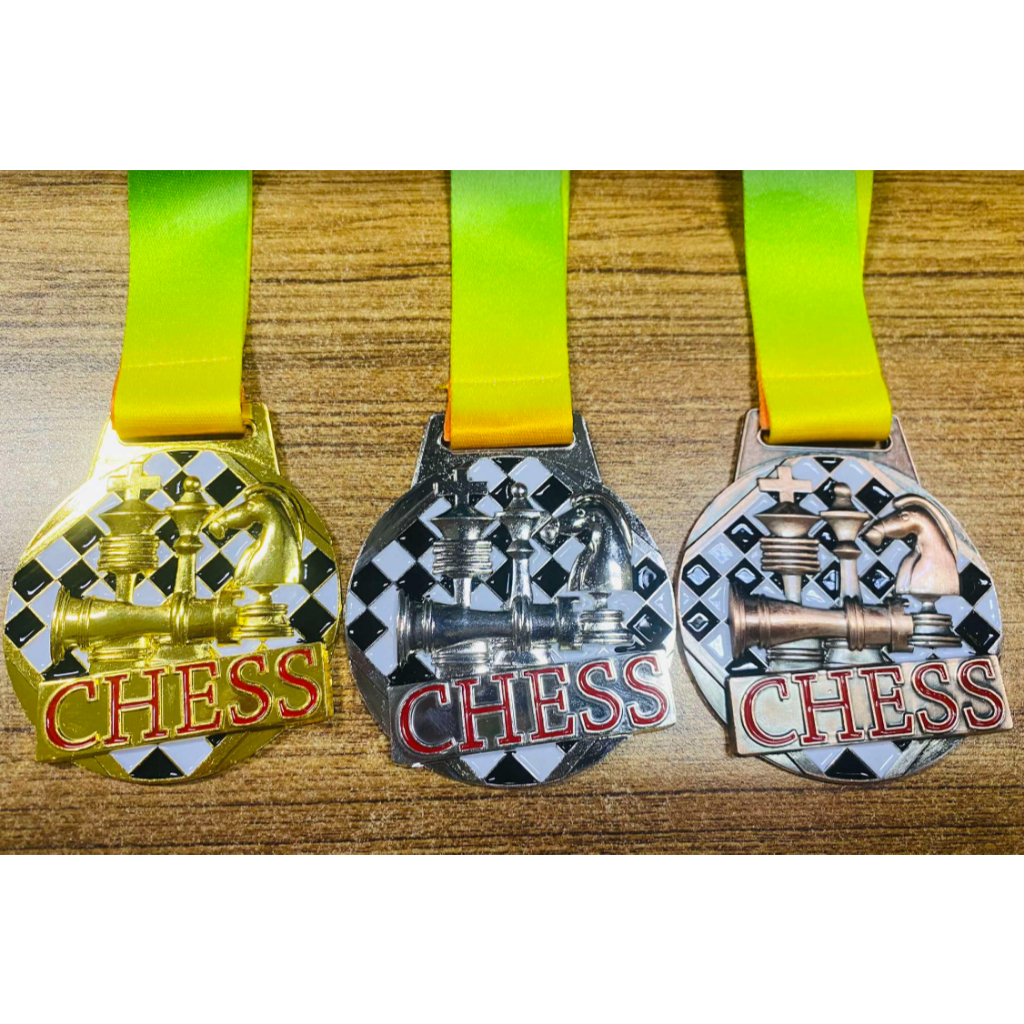 Chess Medals Premium Lace 6.5 cm ( Gold/Silver/Bronze ) | Shopee ...