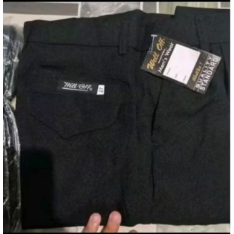 WELL OFF PANTS SCHOOL UNIFORM FOR ADULT, Slacks Pants Black (SIZE 25-40 ...