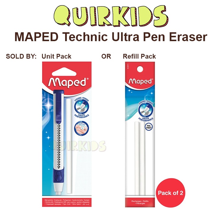 MAPED Gom Technic Eraser Push Pen Refillable Unit or Refill | Shopee ...