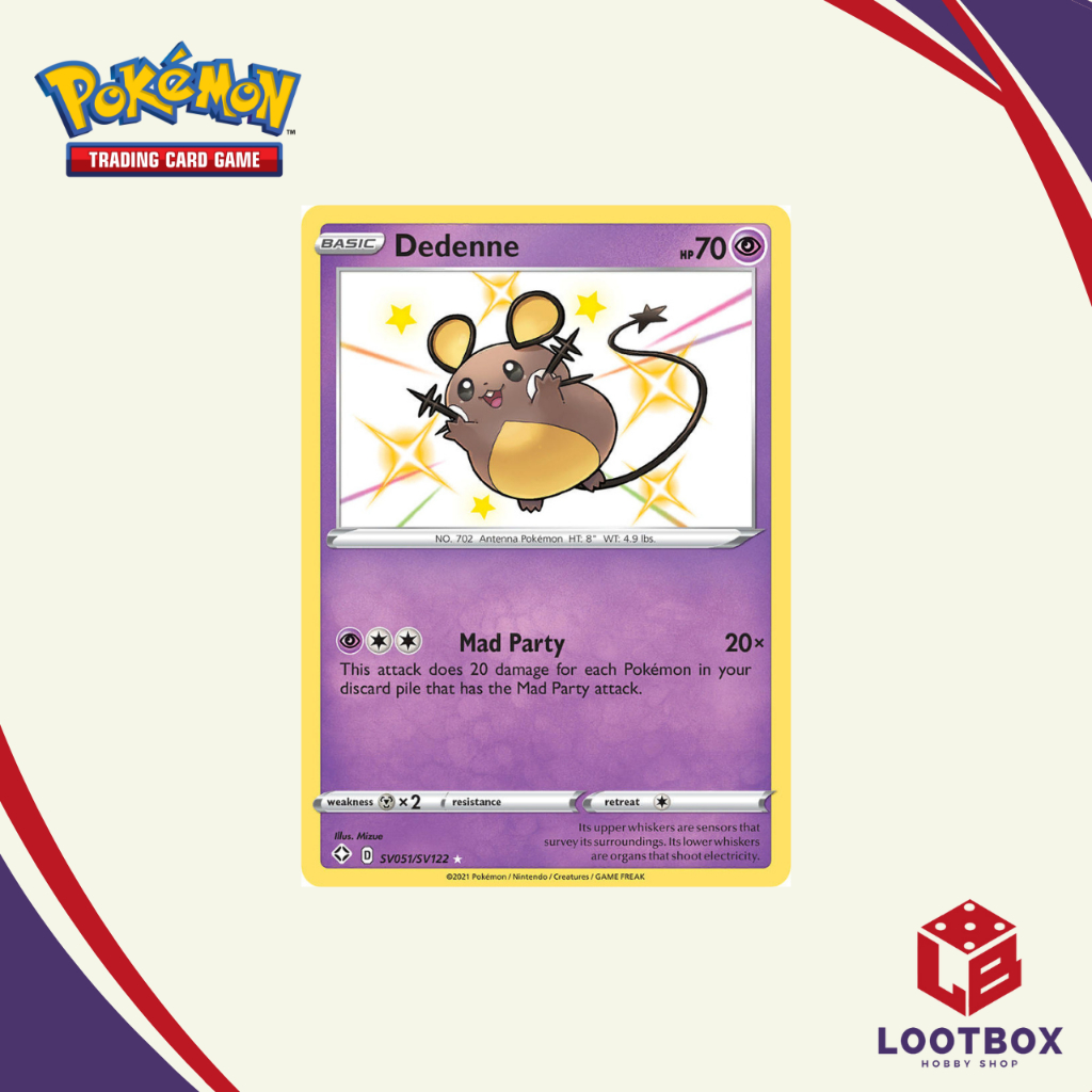 Pokemon Card Game: Dedenne (Shiny Rare) - Shining Fates | Shopee ...
